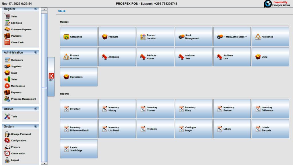 Prospex POS – Point of sale System
